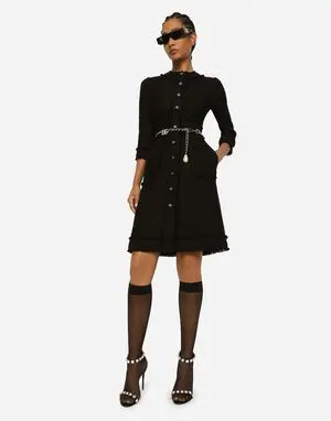 Dolce & Gabbana Dolce Gabbana Raschel Tweed Midi Dress