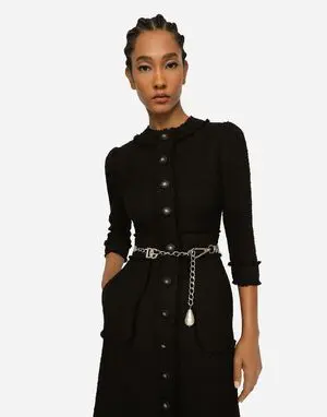 Dolce & Gabbana Dolce Gabbana Raschel Tweed Midi Dress