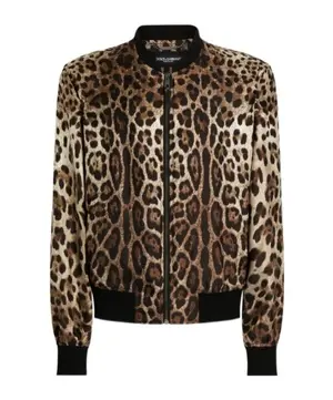 Dolce & Gabbana Print Bomber Jacket - Leopard