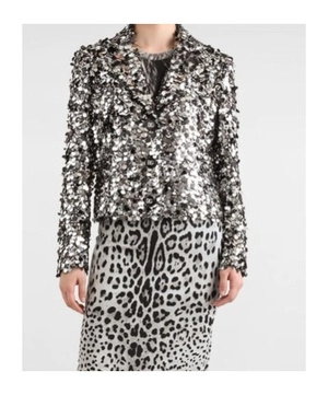 Dolce & Gabbana Dolce Gabbana Single-breasted Sequin Embellished Blazer