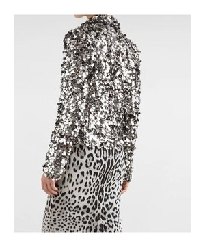 Dolce & Gabbana Dolce Gabbana Single-breasted Sequin Embellished Blazer