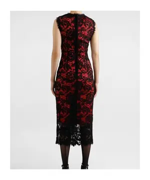 Dolce & Gabbana Floral-lace Midi Dress