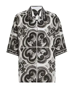 Dolce & Gabbana Majolica-print Shirt - Black