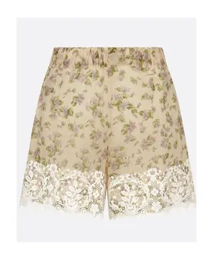 Dior Floral Printed Lace Detailed Shorts