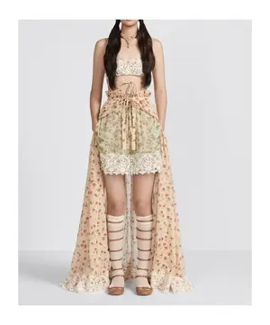 Dior Floral Printed Lace Detailed Shorts