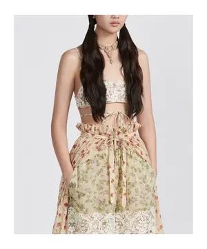 Dior Floral Printed Lace Detailed Shorts