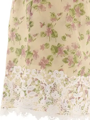 Dior Floral Printed Lace Detailed Shorts