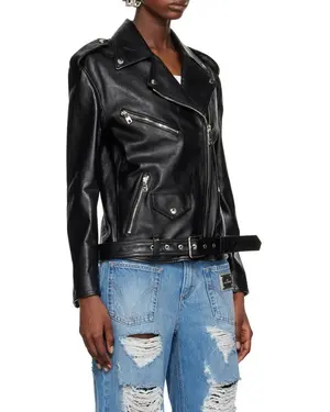 Dolce & Gabbana Dolce Gabbana Zipped Biker Jacket