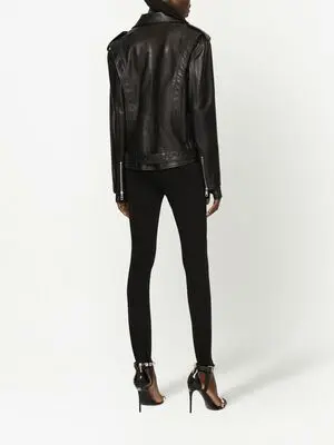 Dolce & Gabbana Dolce Gabbana Zipped Biker Jacket