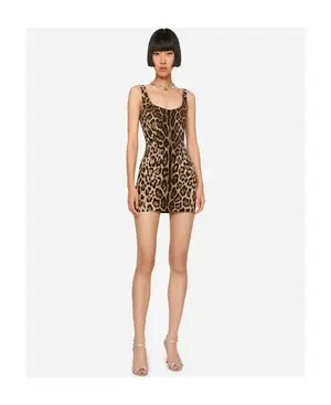 Dolce & Gabbana Leopard Print Minidress