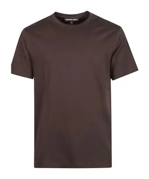 Michael Kors Logo Printed Crewneck T-shirt - Brown