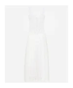 Dolce & Gabbana Corset-detailing Tulle Midi Dress