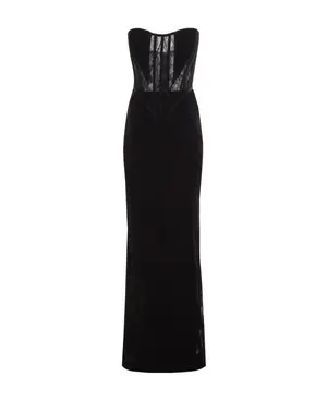 Dolce & Gabbana Dolce Gabbana Denuded Shoulders Lace Dress