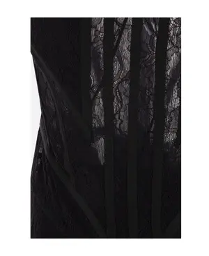 Dolce & Gabbana Dolce Gabbana Denuded Shoulders Lace Dress