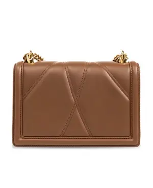 Dolce & Gabbana Medium Devotion Leather Shoulder Bag