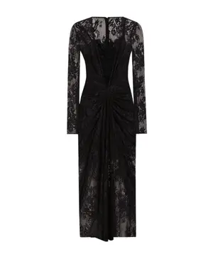 Dolce & Gabbana Lace Long-sleeve Dress - Black