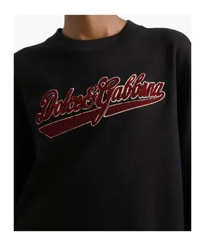 Dolce & Gabbana Dolce Gabbana Logo Patch Crewneck Sweatshirt