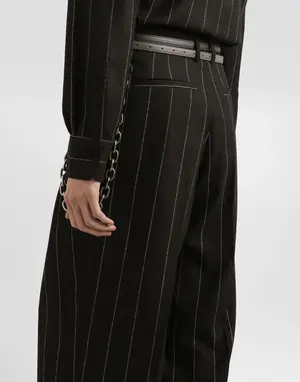 Dolce & Gabbana Dolce Gabbana Pinstriped Flannel Trousers