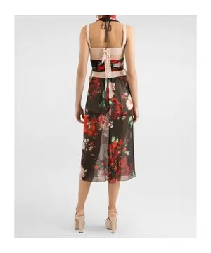 Dolce & Gabbana Floral-print Midi Skirt