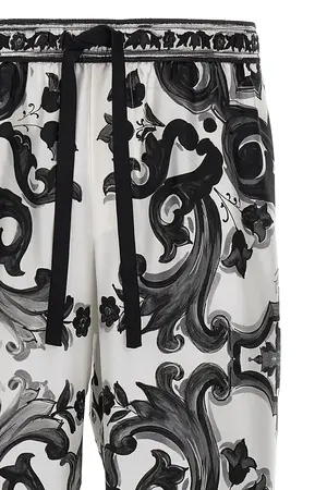 Dolce & Gabbana Dolce Gabbana Majolica Printed Twill Jogging Pants