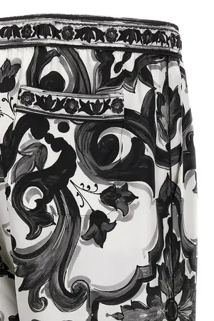 Dolce & Gabbana Dolce Gabbana Majolica Printed Twill Jogging Pants