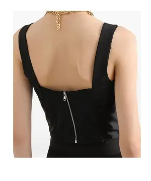 Dolce & Gabbana Dolce Gabbana Sweetheart Neck Cropped Top