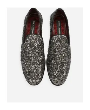 Dolce & Gabbana Dolce Gabbana Sequin Embellished Loafers