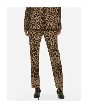 Dolce & Gabbana Dolce Gabbana Leopard Printed Cigarette Leg Pants
