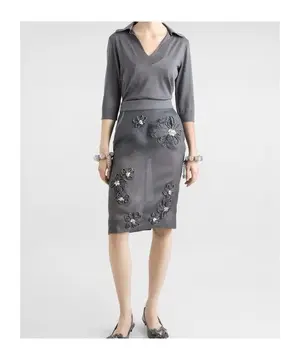 Dolce & Gabbana Floral-appliqué Midi Skirt