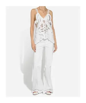 Dolce & Gabbana Cut-out Detailed Cotton Top