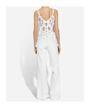 Dolce & Gabbana Cut-out Detailed Cotton Top