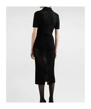 Dolce & Gabbana Open-knit Polo Shirt