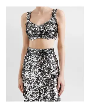 Dolce & Gabbana Dolce Gabbana Sequined Bralette Top