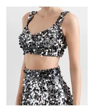 Dolce & Gabbana Dolce Gabbana Sequined Bralette Top