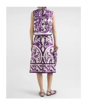 Dolce & Gabbana Dolce Gabbana Majolica Printed Sleeveless Top