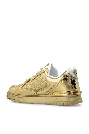 Versace Greca-embossed Lace-up Sneakers