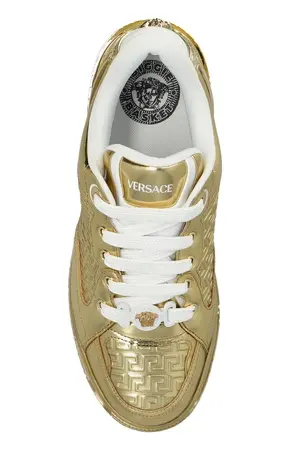 Versace Greca-embossed Lace-up Sneakers