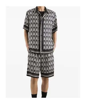 Dolce & Gabbana Dolce Gabbana All-over Logo Printed Bowling Shirt