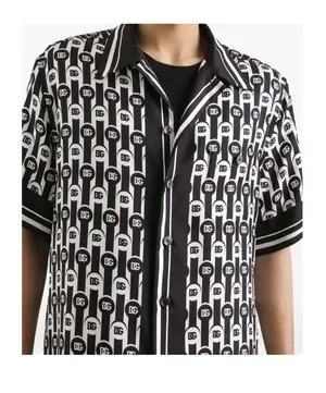 Dolce & Gabbana Dolce Gabbana All-over Logo Printed Bowling Shirt