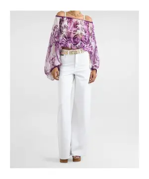Dolce & Gabbana Graphic-print Silk Blouse