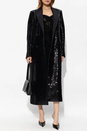 Dolce & Gabbana Dolce Gabbana Micro-sequined Double-breasted Coat