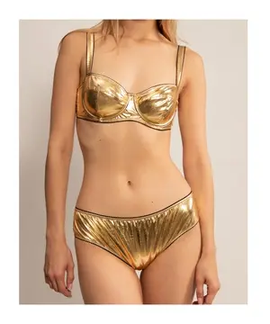 Dolce & Gabbana Dolce Gabbana Foiled Jersey Balconette Bra