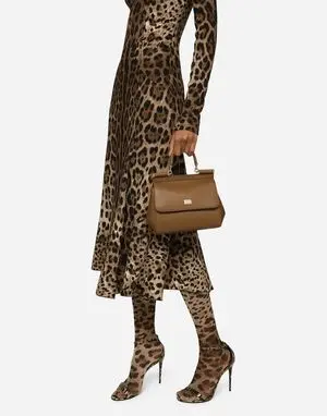 Dolce & Gabbana Sicily Leather Tote Bag - Brown
