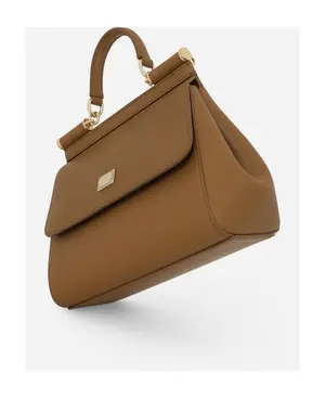 Dolce & Gabbana Sicily Leather Tote Bag - Brown