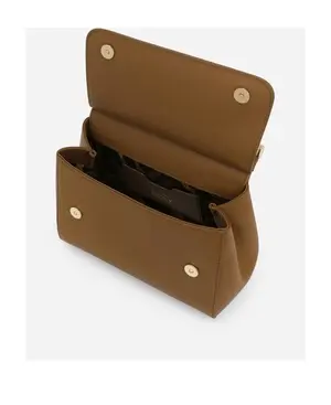 Dolce & Gabbana Sicily Leather Tote Bag - Brown