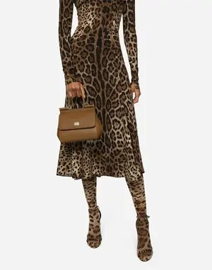 Dolce & Gabbana Sicily Leather Tote Bag - Brown