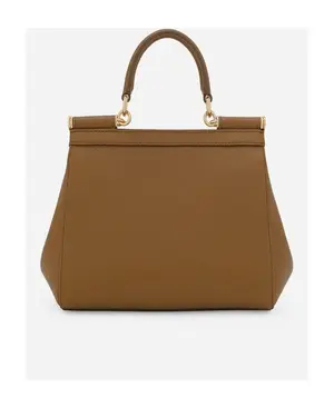 Dolce & Gabbana Sicily Leather Tote Bag - Brown