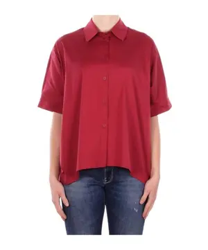 Max Mara Bchpittura Short-sleeved Satin Shirt - Red
