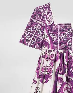 Dolce & Gabbana Majolica-print Poplin Dress