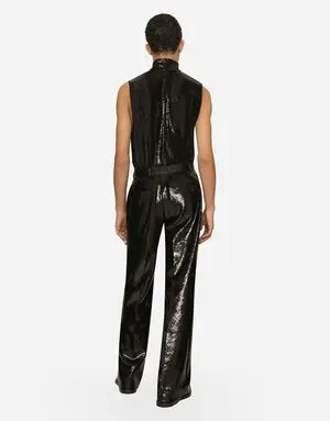Dolce & Gabbana Dolce Gabbana Sequined Straight-leg Pants